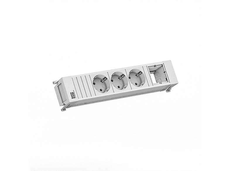 BACHMANN POWER FRAME 3xCEE7/3 1xCM 0,2m GST18 RAL9010 Einbau ...