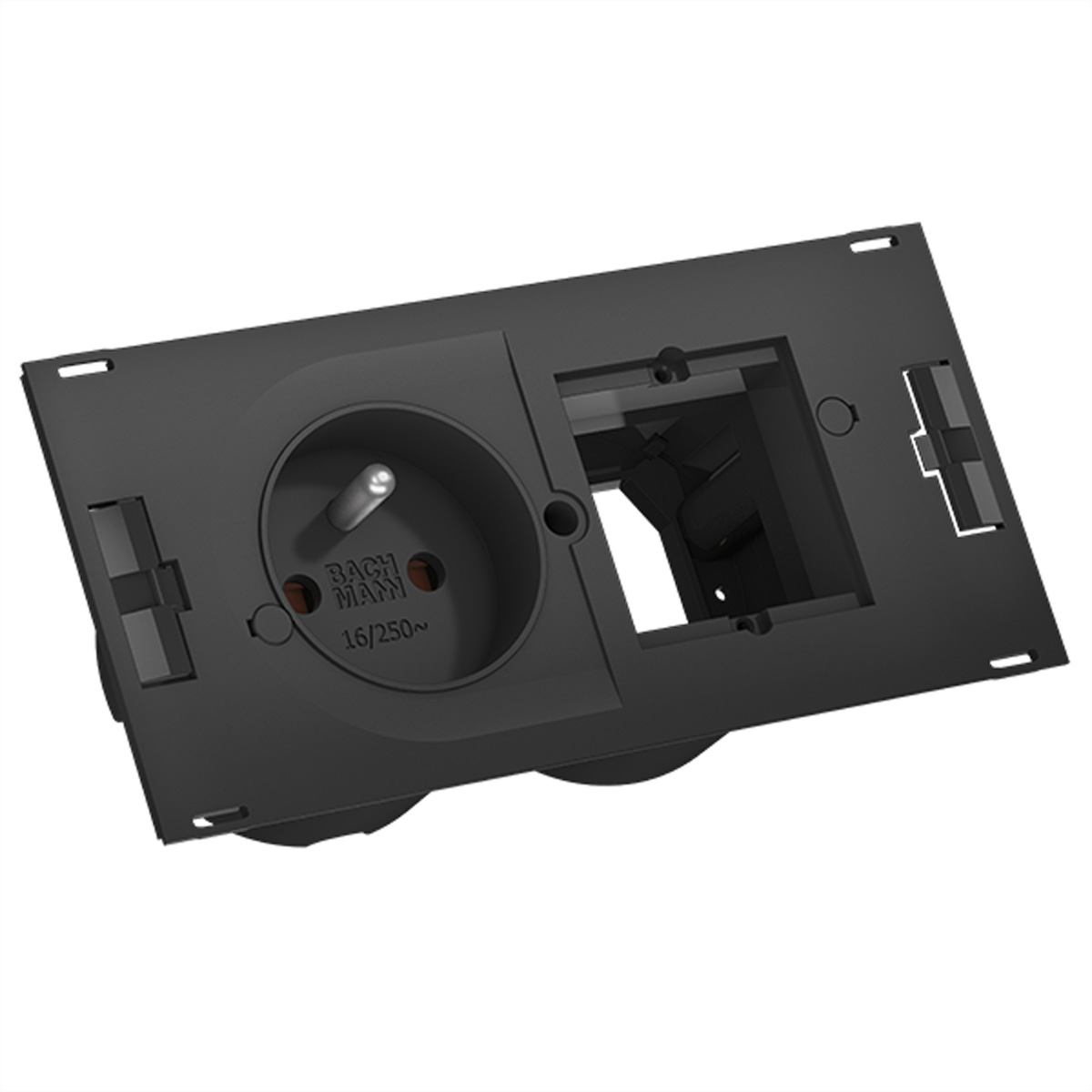 BACHMANN DUE 1xUTE 1xCM 0,2m GST18 Stekkerdoos zwart | MediaMarkt