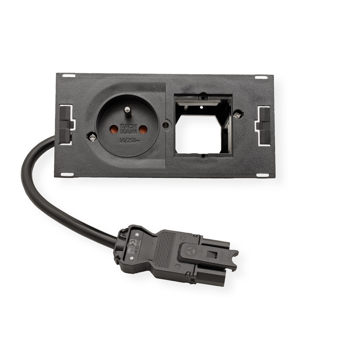 BACHMANN DUE 1xUTE 1xCM 0,2m GST18 Stekkerdoos zwart | MediaMarkt