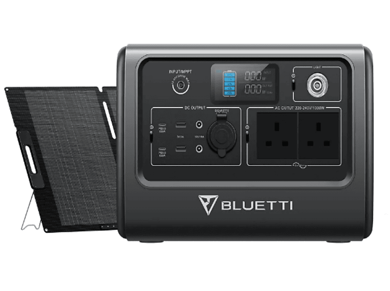 BLUETTI BLUETTI Tragbare Powerstation EB70+MP200 1000 W 716 Wh 200 W ...