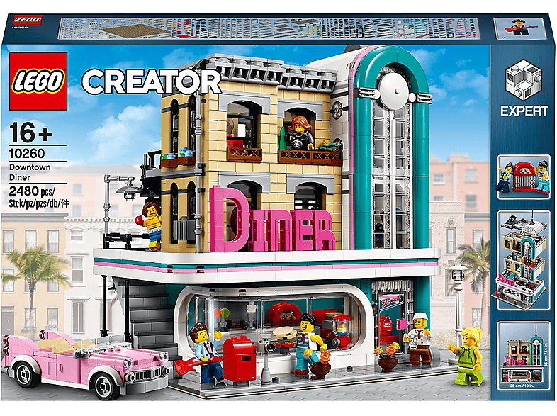 LEGO 10260 Downtown Diner LEGO-bouwset Veelkleurig | MediaMarkt