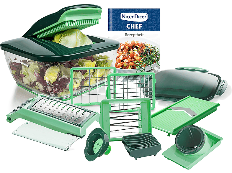 GENIUS Nicer Dicer Chef inkl. Tomaten-Gemüse-Schneider (Set 15-tlg ...