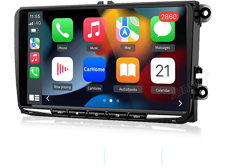 JUNSUN VW Polo 6R T5 Golf 5 Autoradio, FM, Bluetooth, Black | MediaMarkt