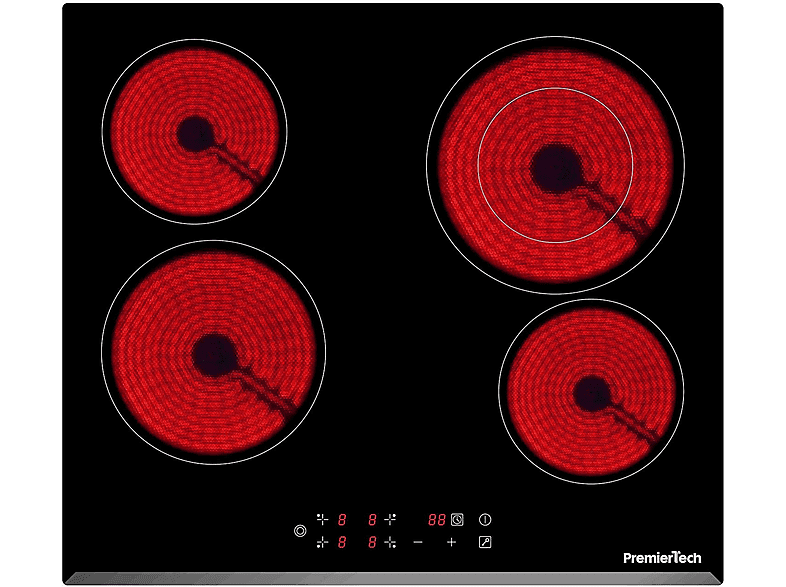 PIANO COTTURA A INDUZIONE PREMIERTECH PT-PC4C, 4 zone cottura, 59 cm x ...