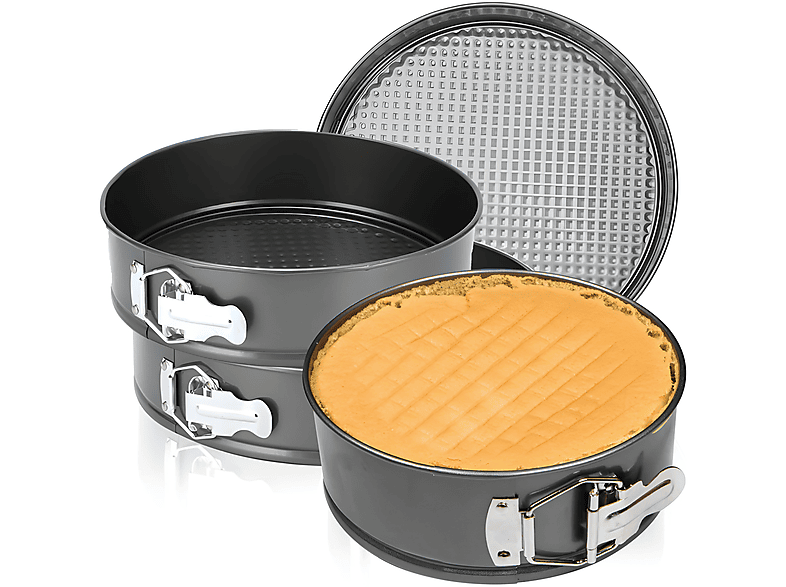 RETOO 3-tlg Set 24cm 26cm 28cm inkl 1x Springformen Kuchenform Rundform ...