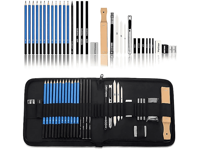 RETOO Zeichen-Set Kunstset zum Zeichnen 32-tlg Zeichenstift ...