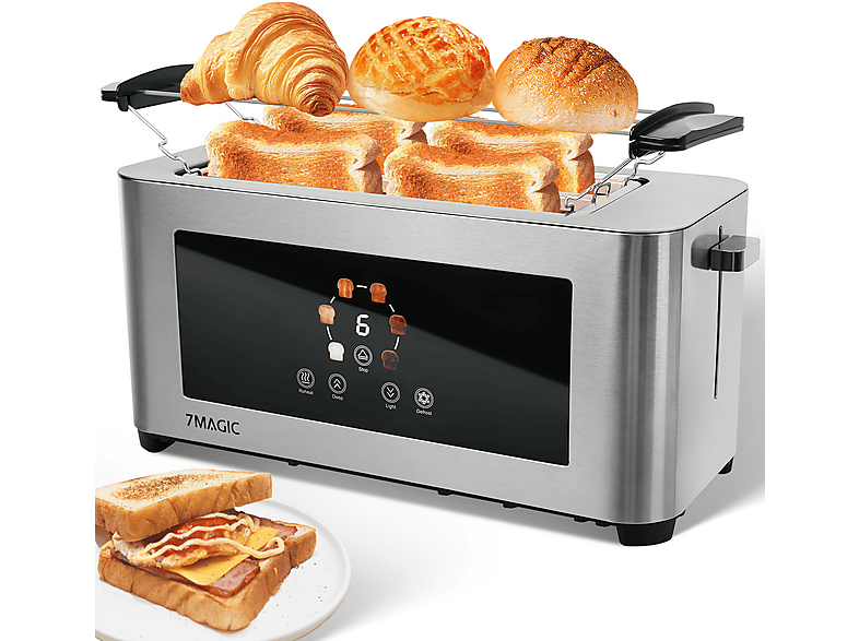 7MAGIC 6015LC Toaster Silber (1400 Watt, Schlitze: 4) | MediaMarkt