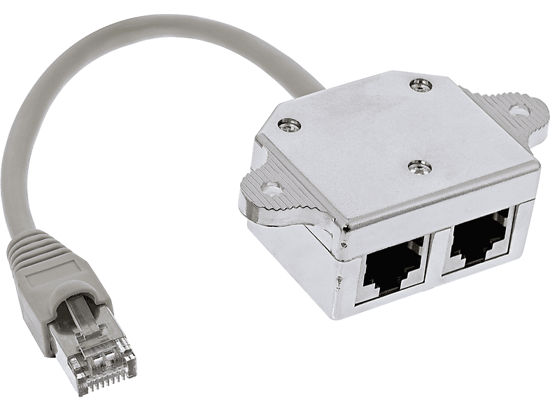 INLINE InLine® ISDN Port-Doppler, 1x RJ45 Stecker an 2x Buchse, mit ...