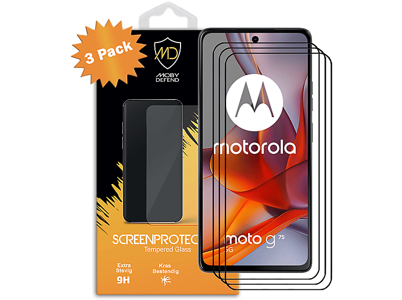 MOBYDEFEND 3-Pack Screensavers Met Zwarte Randen Gehard Glas Geschikt ...