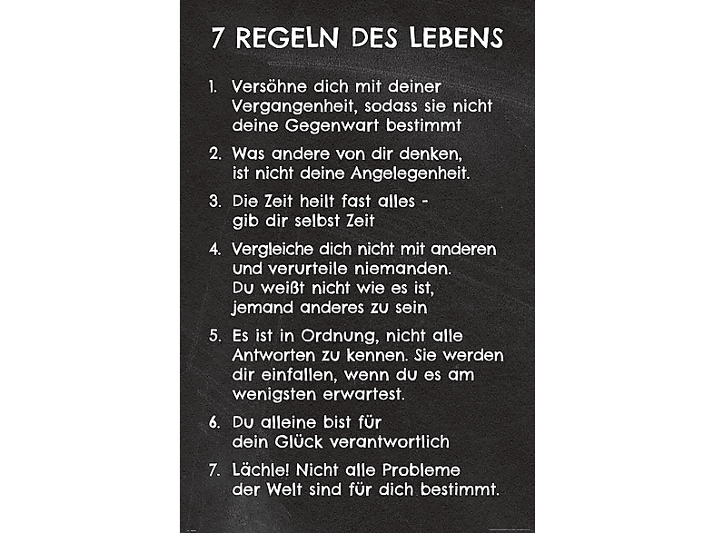 7 Regeln des Lebens | Poster - Schwarz | MediaMarkt