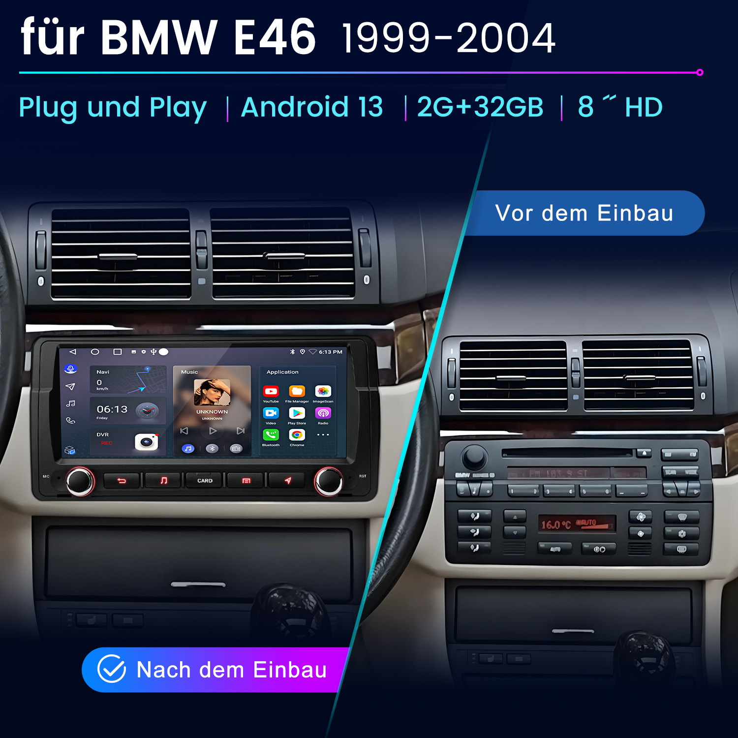 JUNSUN BMW E46 Navi 3 Serie 1999-2004 32GB Radio, FM, Black | MediaMarkt