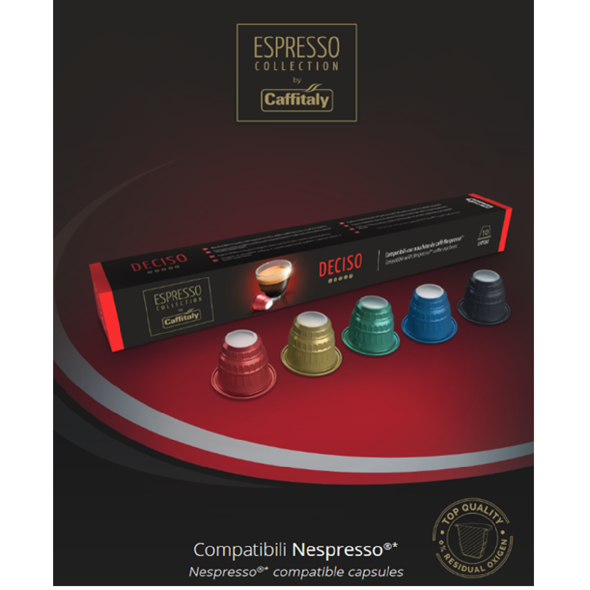 CAFFITALY Capsule Deca NESPRESSO® KOMPATIBEL Kaffeekapseln (NESPRESSO ...