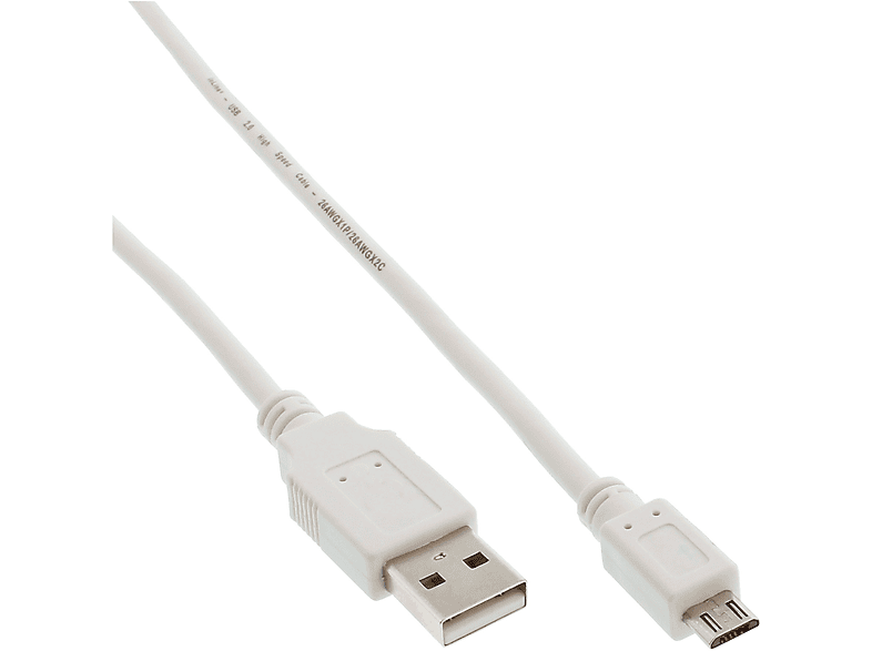 Cable USB | INLINE 31715W, USB 2.0, USB-A, microUSB, Blanco | MediaMarkt