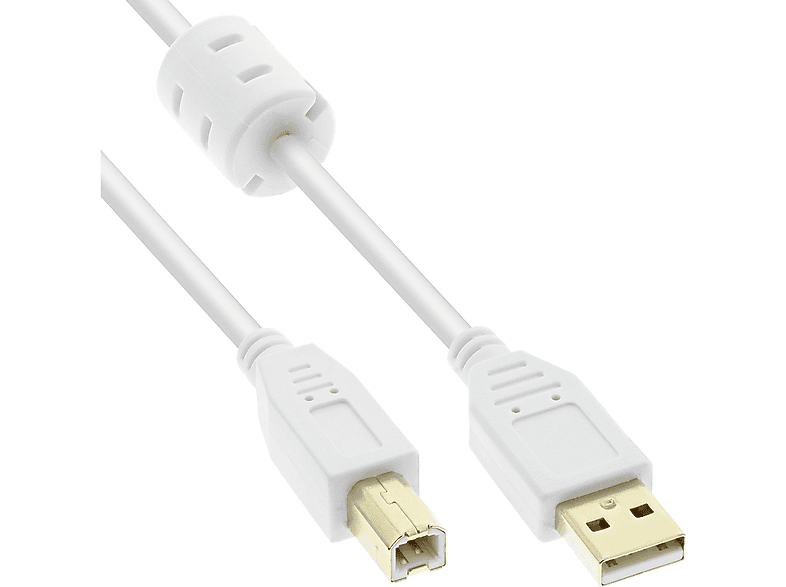 Cable USB | INLINE 34550W, USB 2.0, USB-A, USB-B, Blanco | MediaMarkt