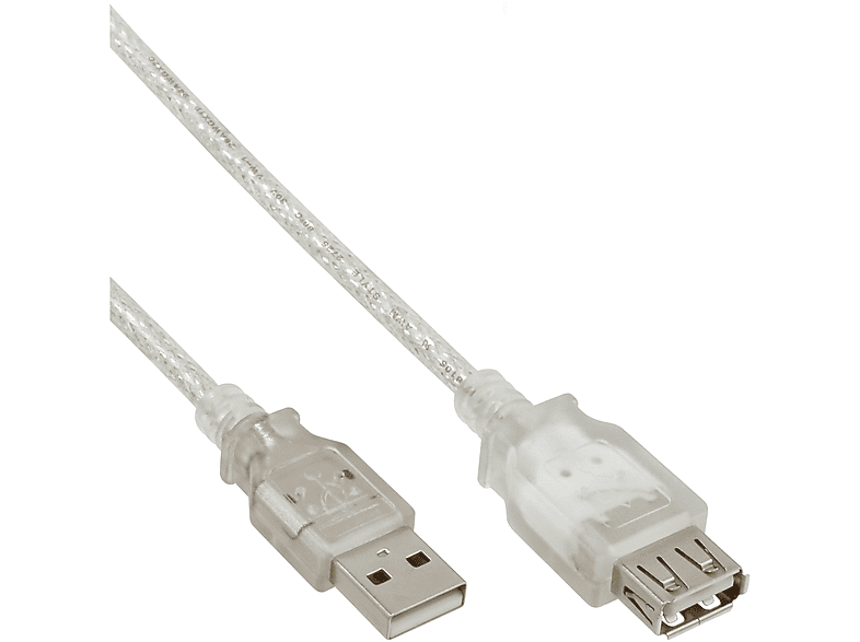 Cable USB | INLINE 34650, USB 2.0, USB-A, USB-A, Transparente | MediaMarkt