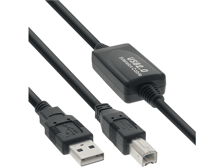 INLINE InLine® USB 2.0 Kabel, aktiv mit Signalverstärkung Repeater, A ...