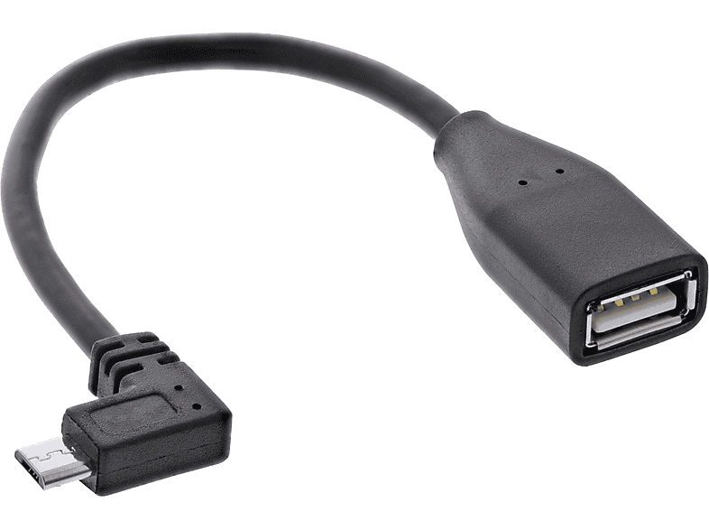 INLINE InLine® Micro-USB OTG Adapterkabel, Micro-B ST gewinkelt an USB ...