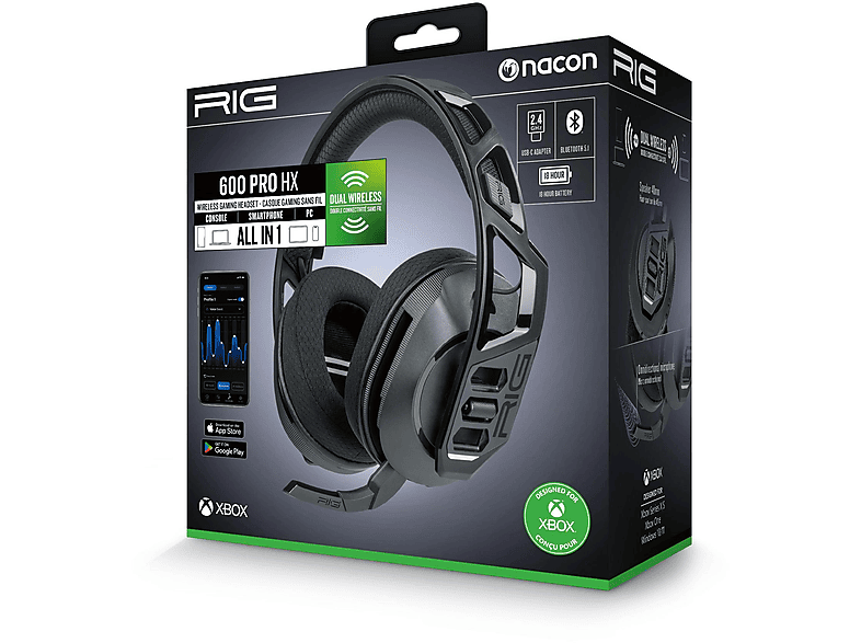 NACON PL019537 RIG 600HX PRO, On-ear Gaming-Headset Bluetooth Schwarz ...