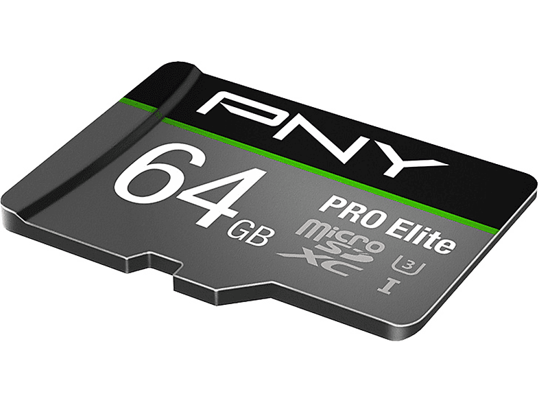 PNY P-SDU64GV31100PRO-GE MICRO-SD PRO ELITE 64GB, Micro-SDXC Micro-SD ...