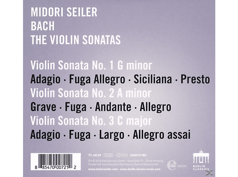 Midori Seiler | Midori Seiler: J.S. Bach: The Violin Sonatas (CD ...