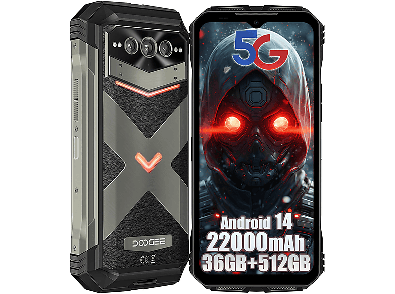 Móvil | DOOGEE V MAX Plus 5G, Gris, 512 GB, 16 GB RAM, 6,58 ", Octa ...