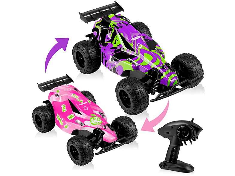 Samochód zdalnie sterowany OVERMAX X-CLASH RC CAR 2IN1 RÓŻOWY I ...