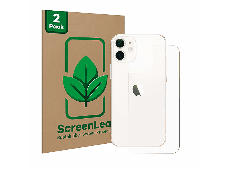 SCREENLEAF 2x nachhaltig verpackte Display Schutzfolie (für Apple ...