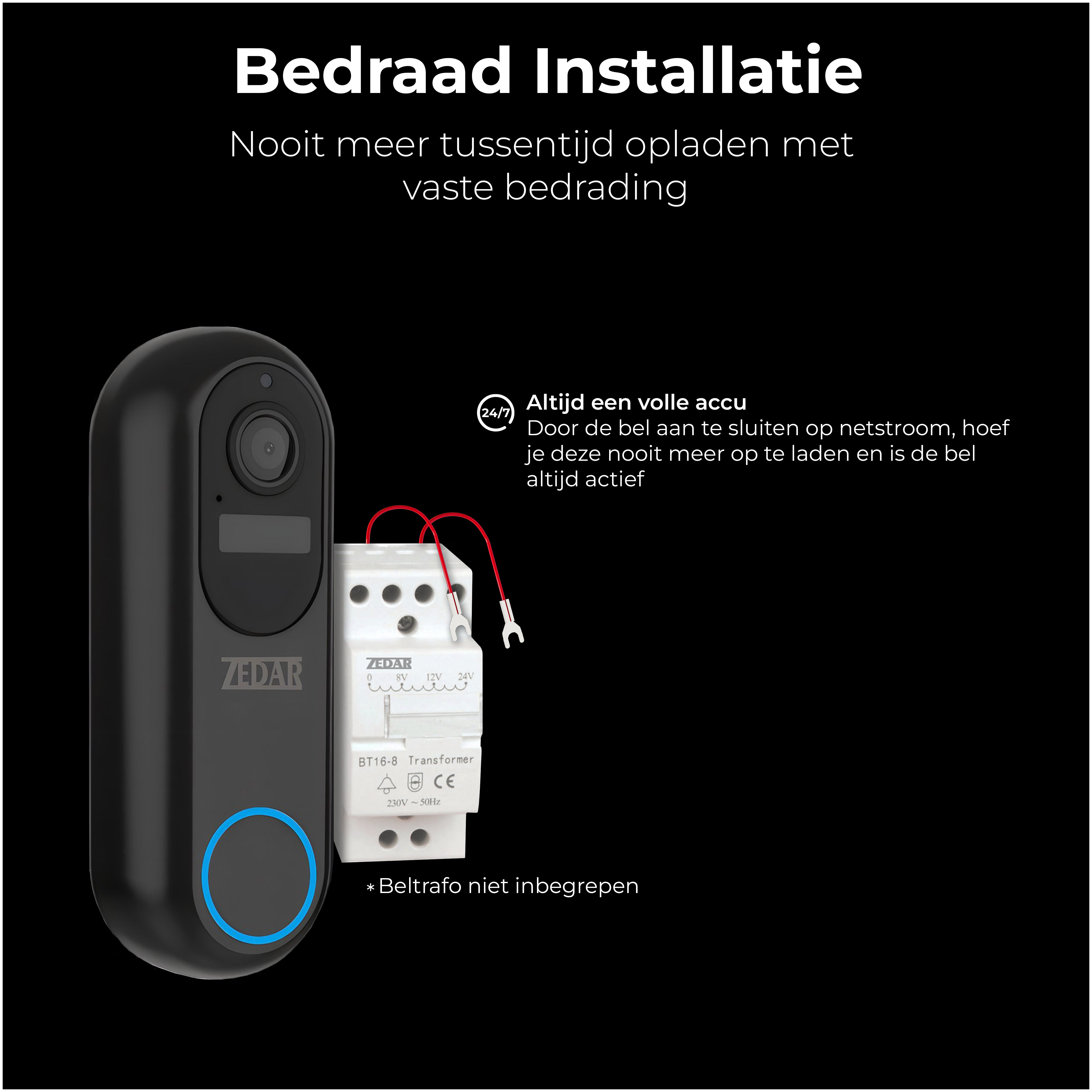 ZEDAR V600 Deurbel zwart | MediaMarkt