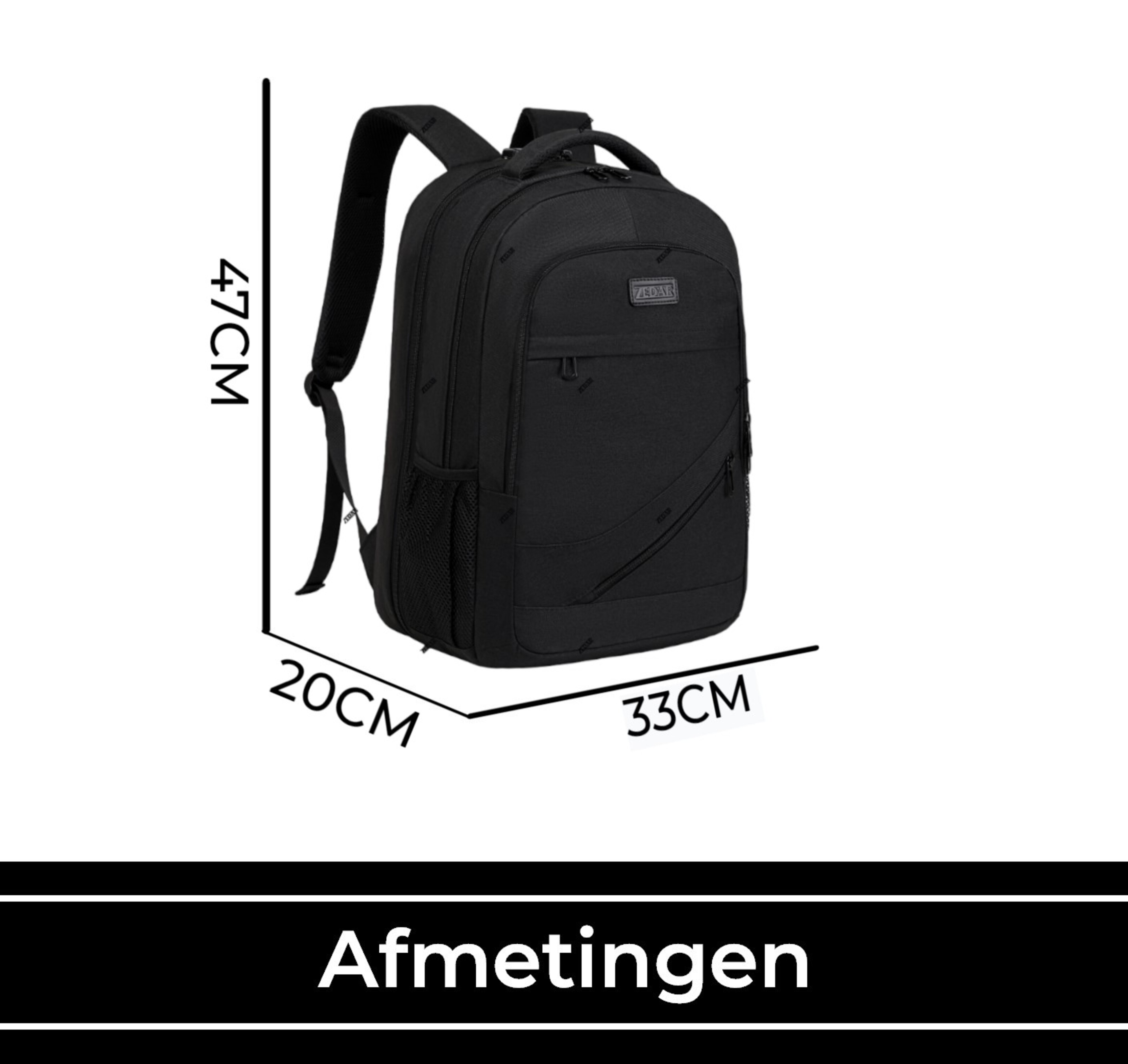 ZEDAR anti diefstal Rugzak 17 inch Zwart | MediaMarkt
