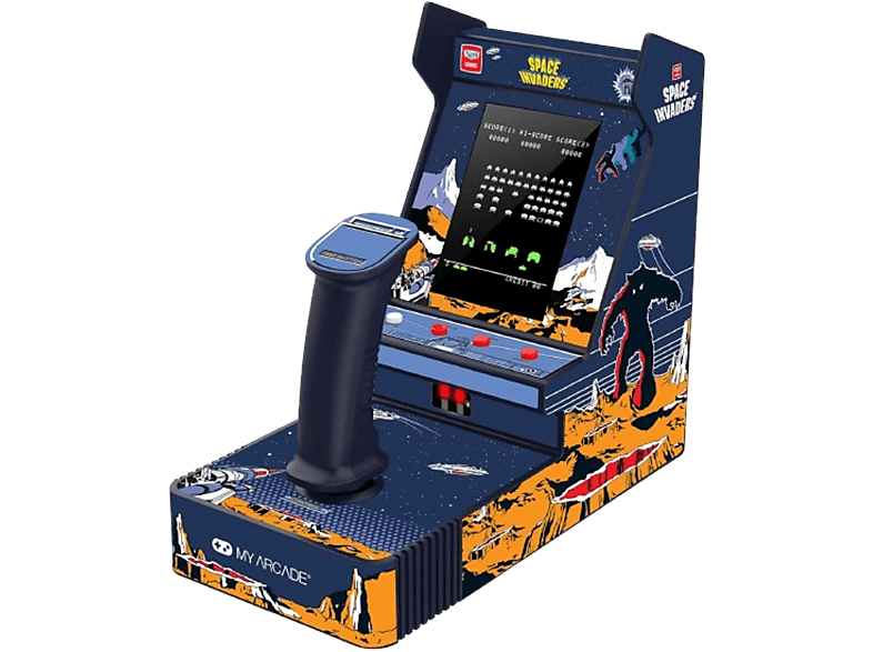 Consola retro | MY ARCADE Joystick Player Space Invaders, 0 GB, Azul ...