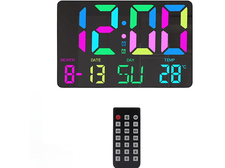 INF Digitaluhr mit RGB-LED-Anzeige Digitaluhr | MediaMarkt