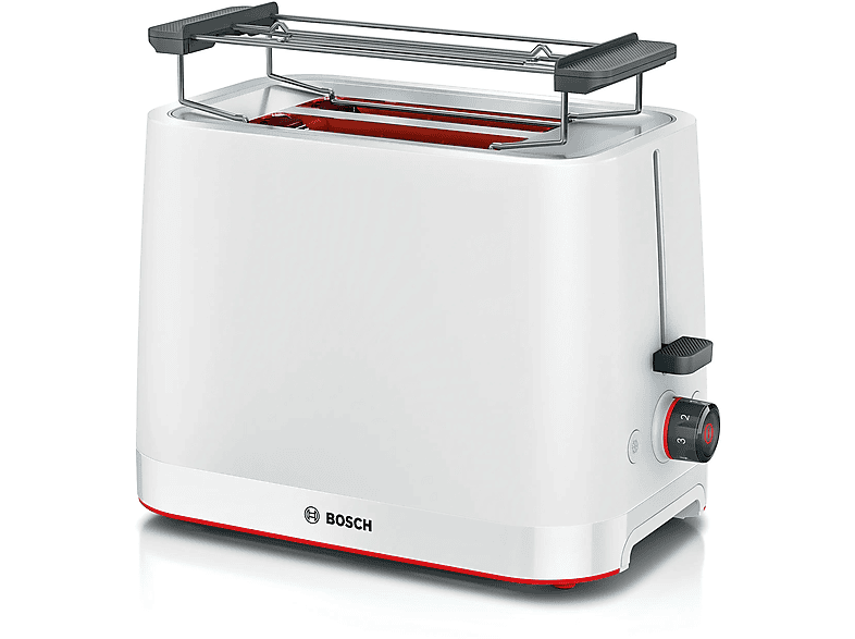 Tostadora | BOSCH TAT3M121, 950 W, 2 ranuras, 4 rebanadas, Control ...