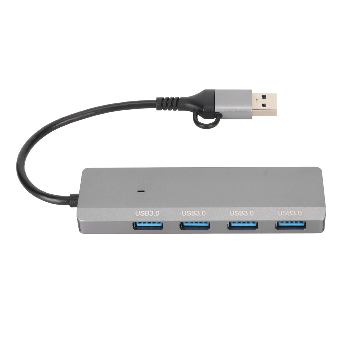 PNUATICM USB+Typ-C, Doppelstecker, 4 in 1 Adapter grau | MediaMarkt