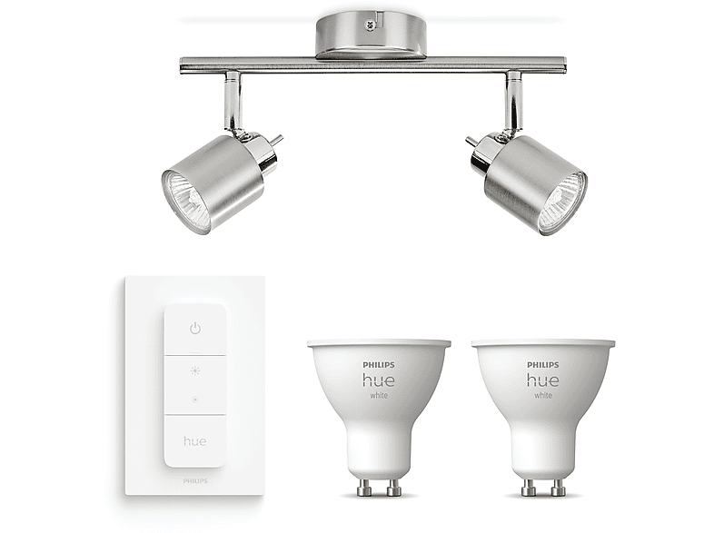 PHILIPS HUE Meranti Spot en saillie avec 2 points lumineux GU10 (chrome ...