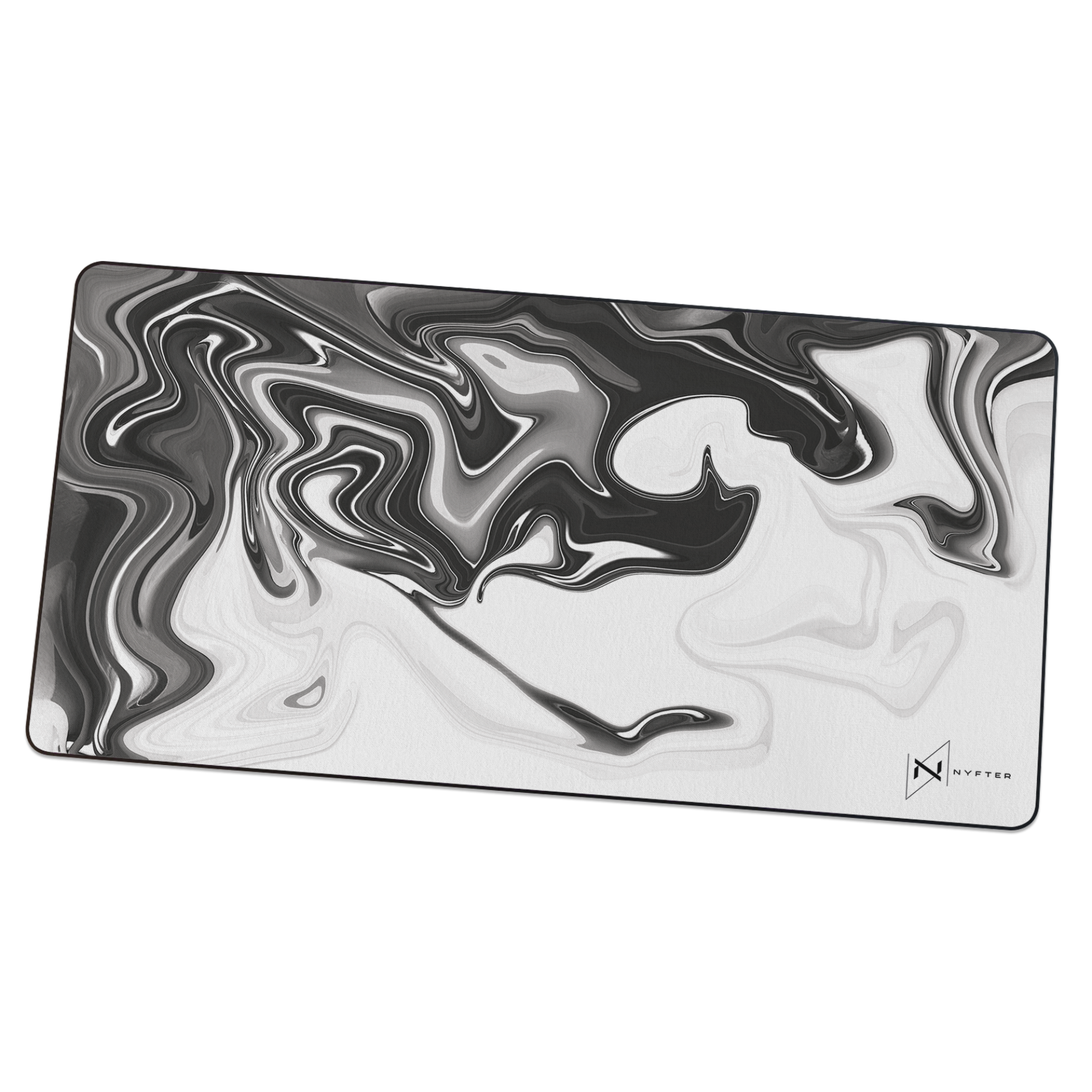 NYFTER Liquid Black-White XXL Gaming Mousepad (500 mm x 900 mm ...