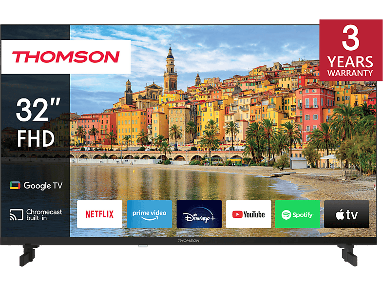 TV LED 32" | THOMSON Smart TV 32" FHD Google TV, Full-HD, Arm Cortex ...