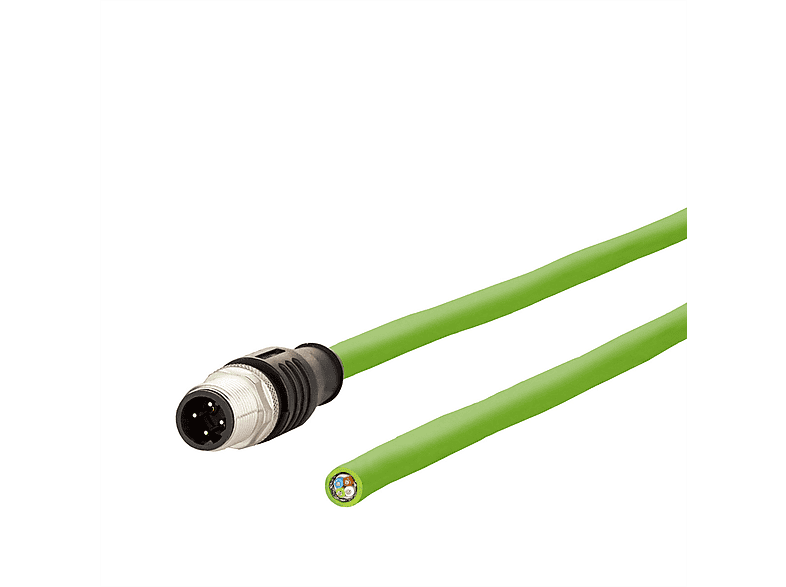 METZ aansluitkabel M12-stekker 4-polig D-gecodeerd Ethernetadapter 10 m ...