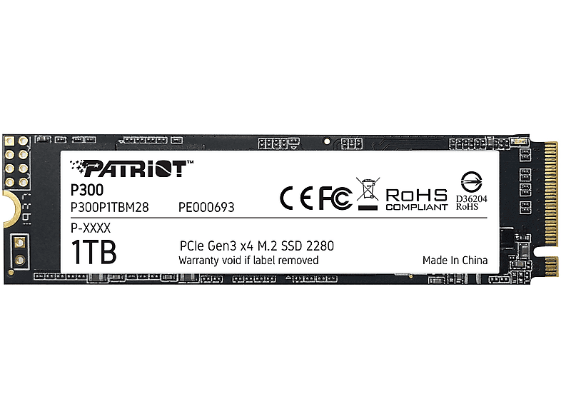 Disco duro SSD interno 1 TB | PATRIOT MEMORY 209981970, Interno, Negro ...