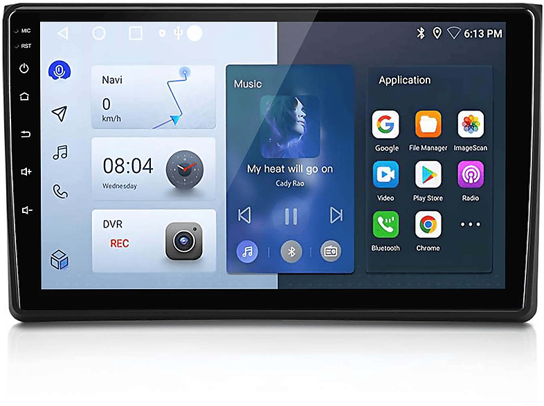 AWESAFE audi a4 2000-2009 carplay android 13 2+64G SWC autoradio, DAB+, FM, Bluetooth, black ...