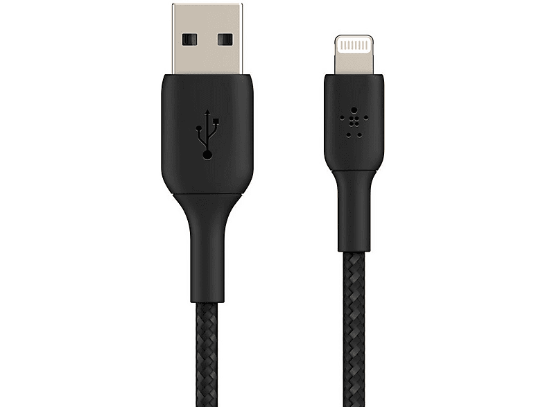 BELKIN CAA002BT1MBK LIGHT./USB-A LADE/SYNC NYLON 1M Ladekabel | SATURN