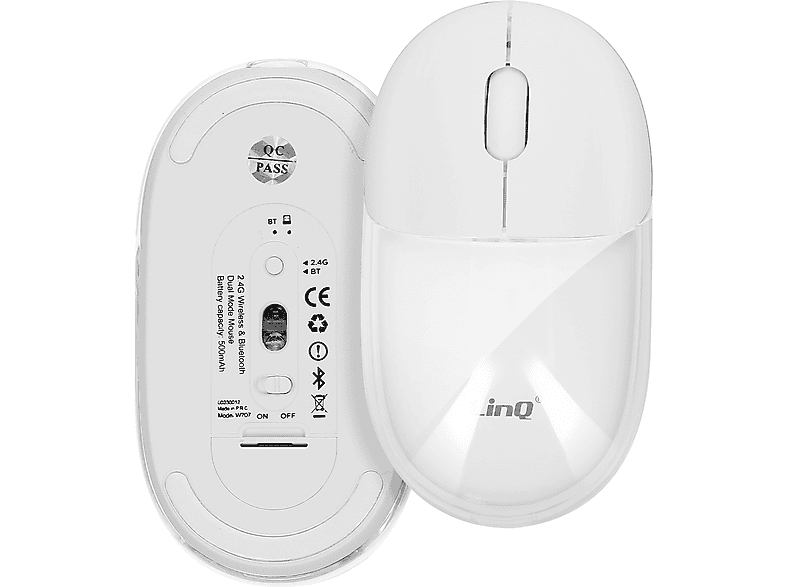 LINQ W707 Bluetooth Maus Mouse, Weiß | MediaMarkt