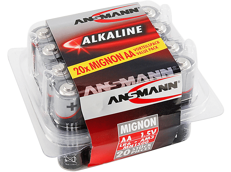 ANSMANN RED Alkaline Mignon / LR06 20-pack Batterij | MediaMarkt