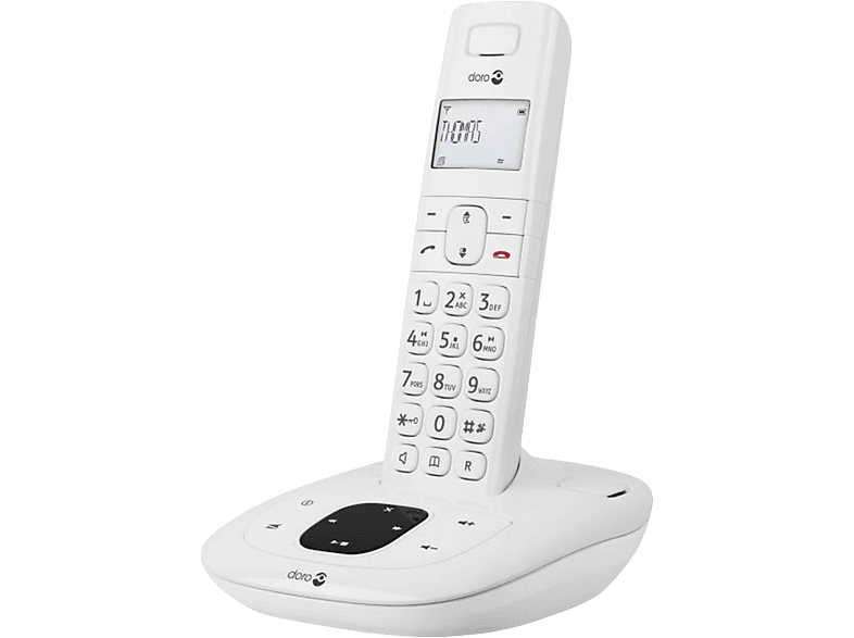 DORO 1015 DECT-telefoon met Antwoordapparaat Wit Seniorentelefoon ...
