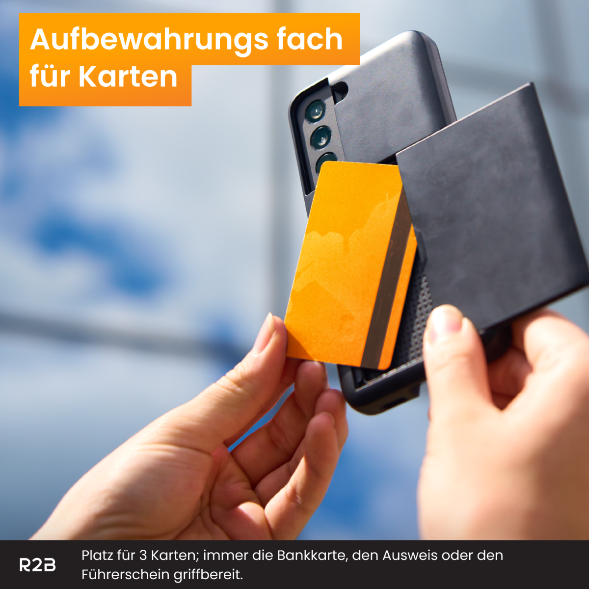 R2B Hoesje met pasjeshouder geschikt voor Samsung S23 Ultra ...