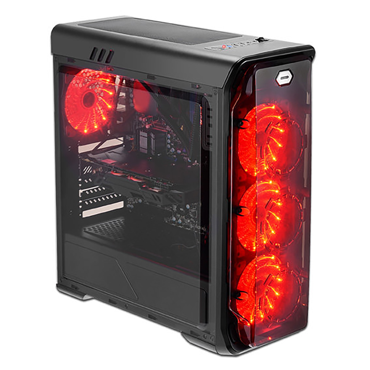 OMIXIMO Red Typhoon R5047, Gaming PC mit AMD Ryzen™ 5, 16 GB RAM, 1000 ...