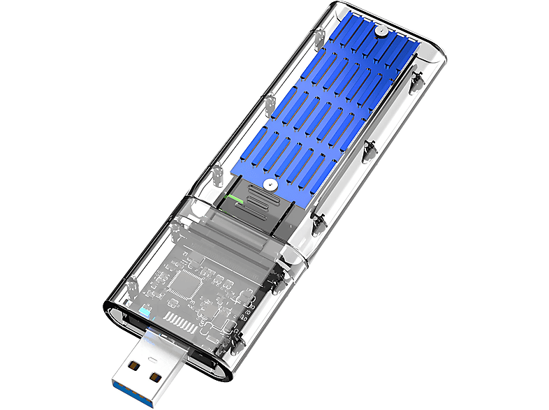 DECOME USB3.0 SSD Festplattengehäuse – Externe M.2 SATA SSD mit 5Gbps ...