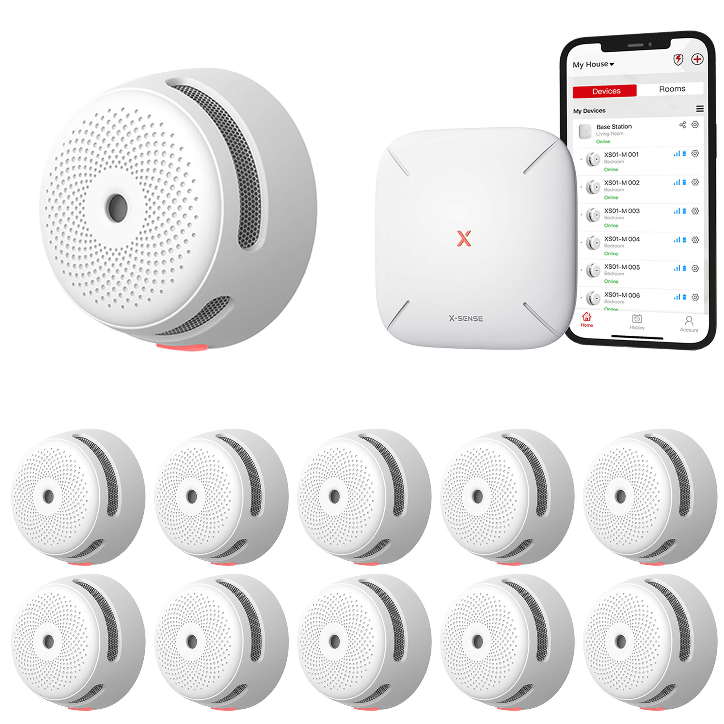 X-SENSE SBS50 Basisstation mit XS01-M Rauchmelder, Weiß | MediaMarkt