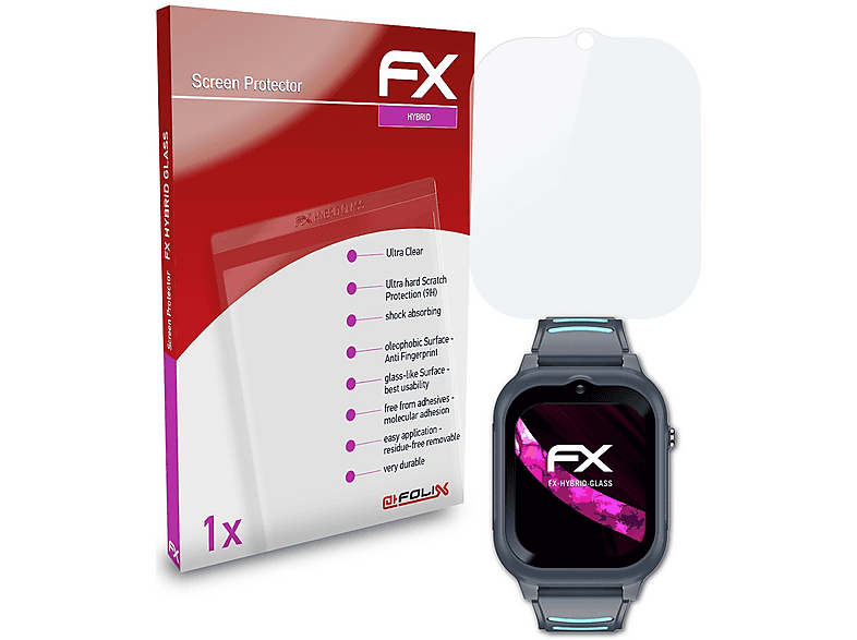 ATFOLIX FX-Hybrid-Glass Schutzglas (für Forever Look Me 2 (KW-510 ...