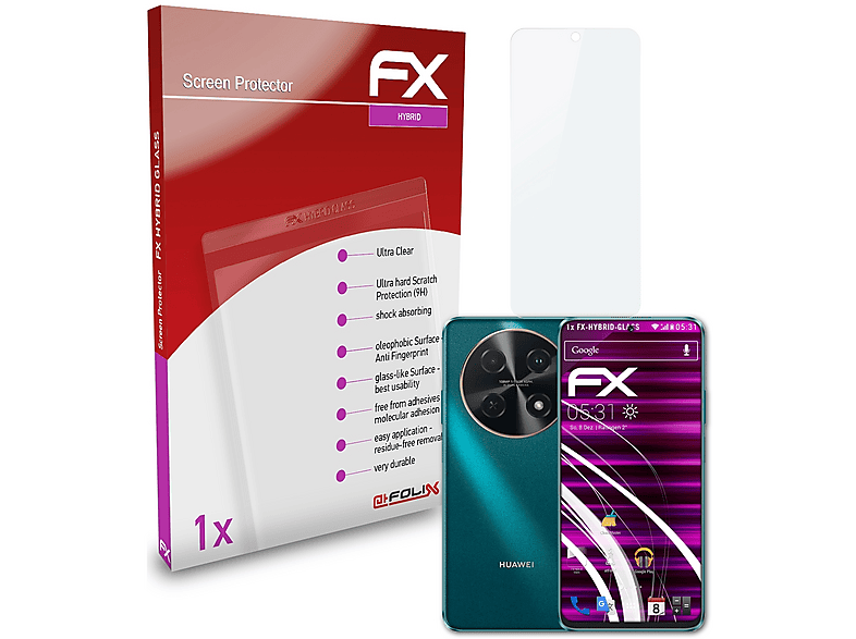 ATFOLIX FX-Hybrid-Glass Schutzglas (für Huawei Nova 12i) | SATURN