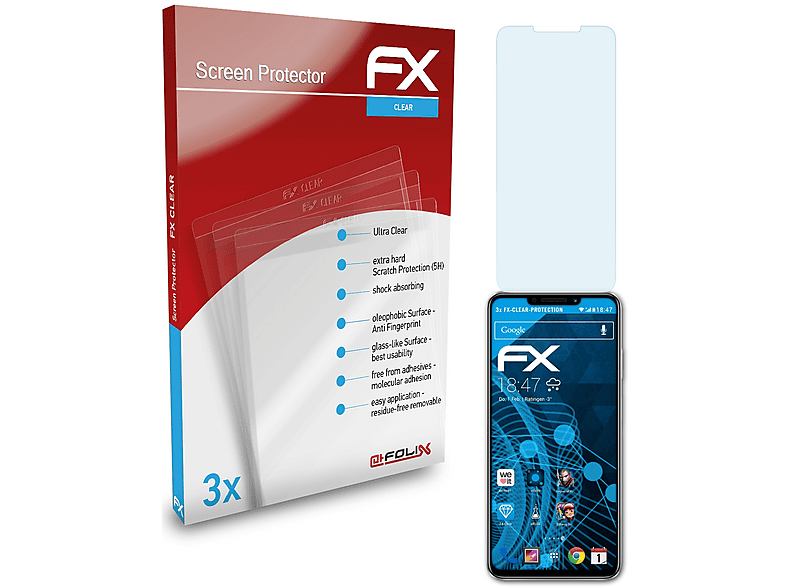 ATFOLIX 3x FX-Clear Displayschutz (für Huawei Nova Y91) | SATURN